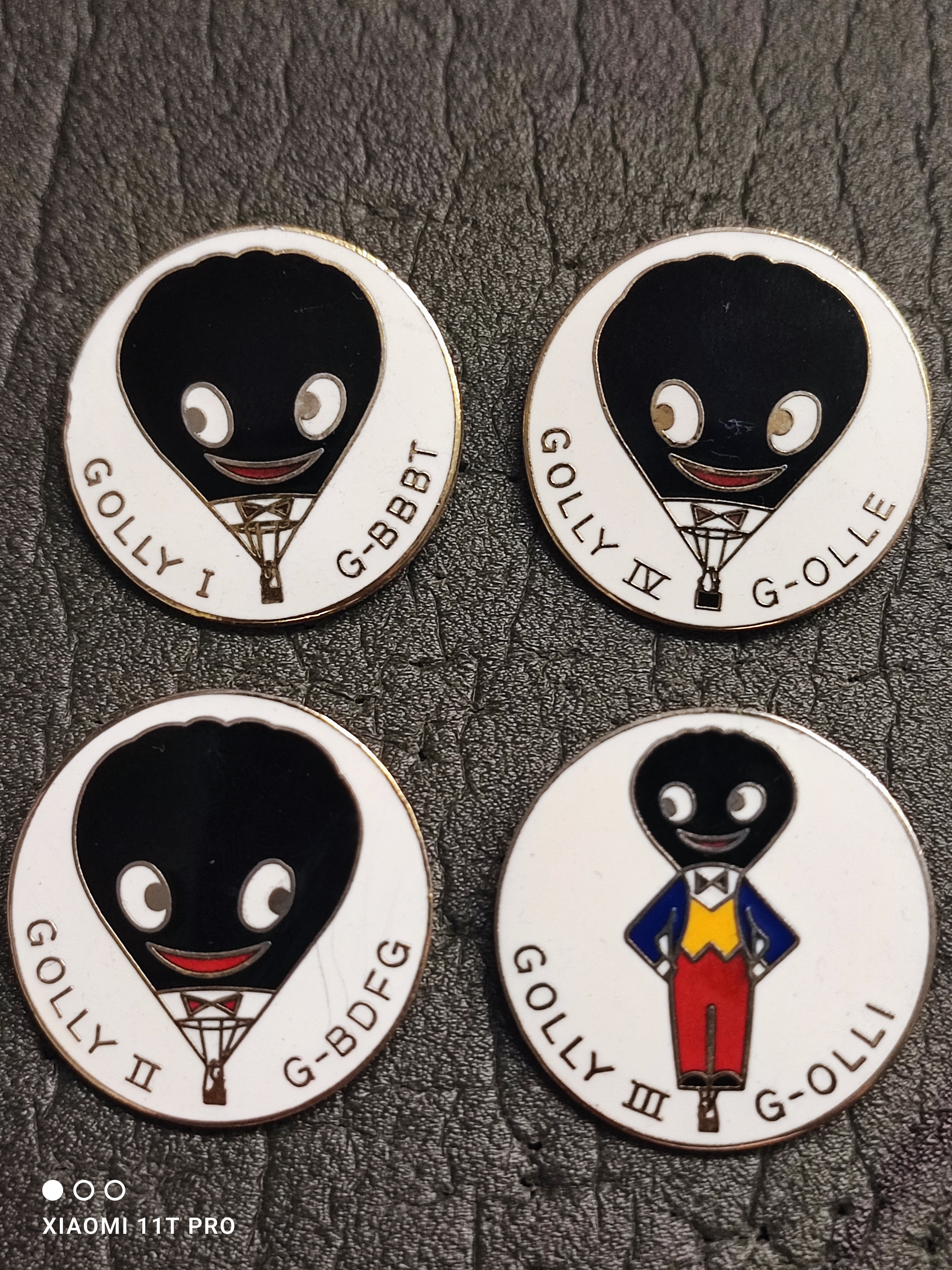 Ba11-Ba14 White Background Set of 4 Badges – GollyBadges.com