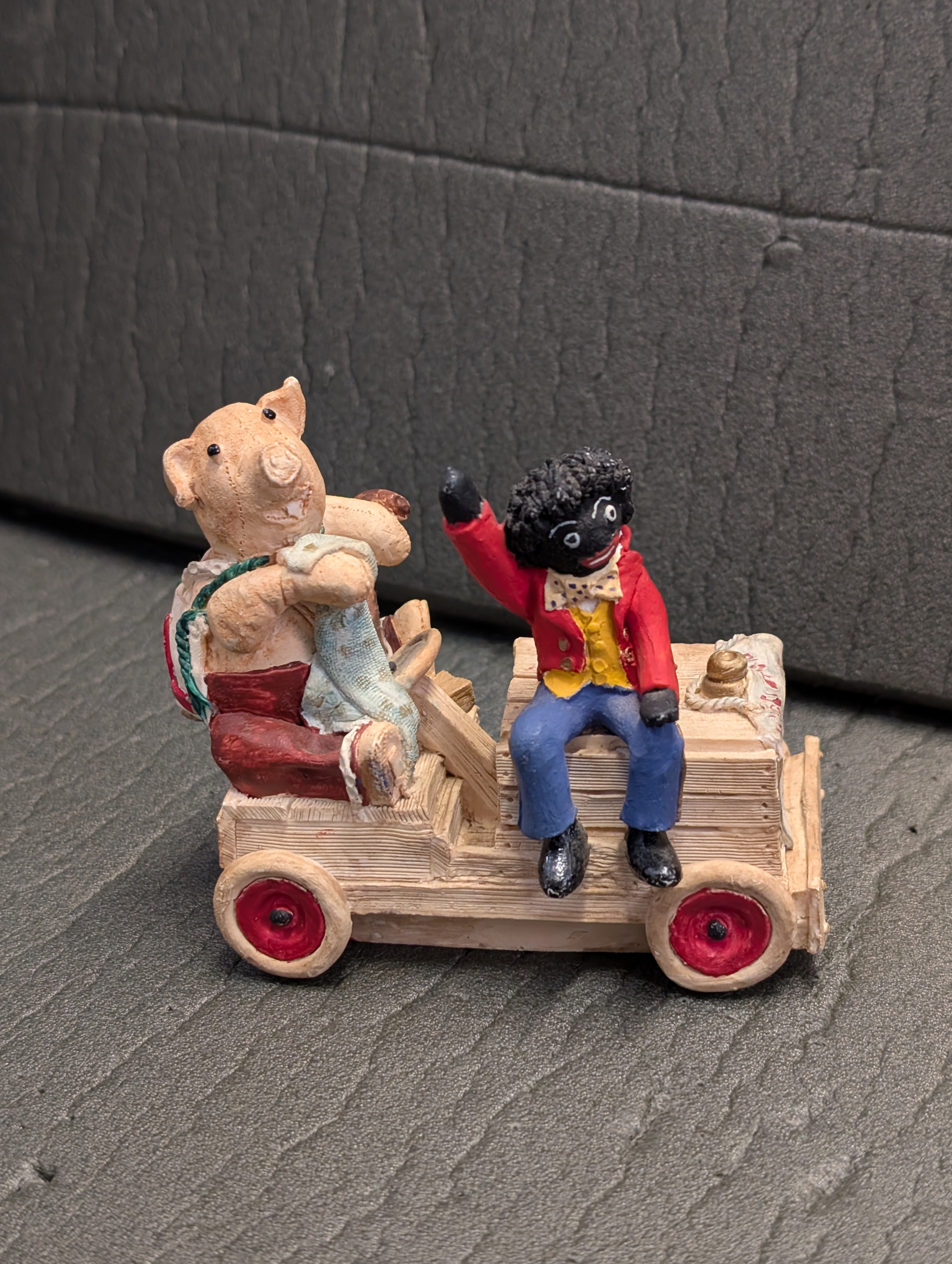 Colourbox by Peter Fagan Pig and Golly on Car – GollyBadges.com