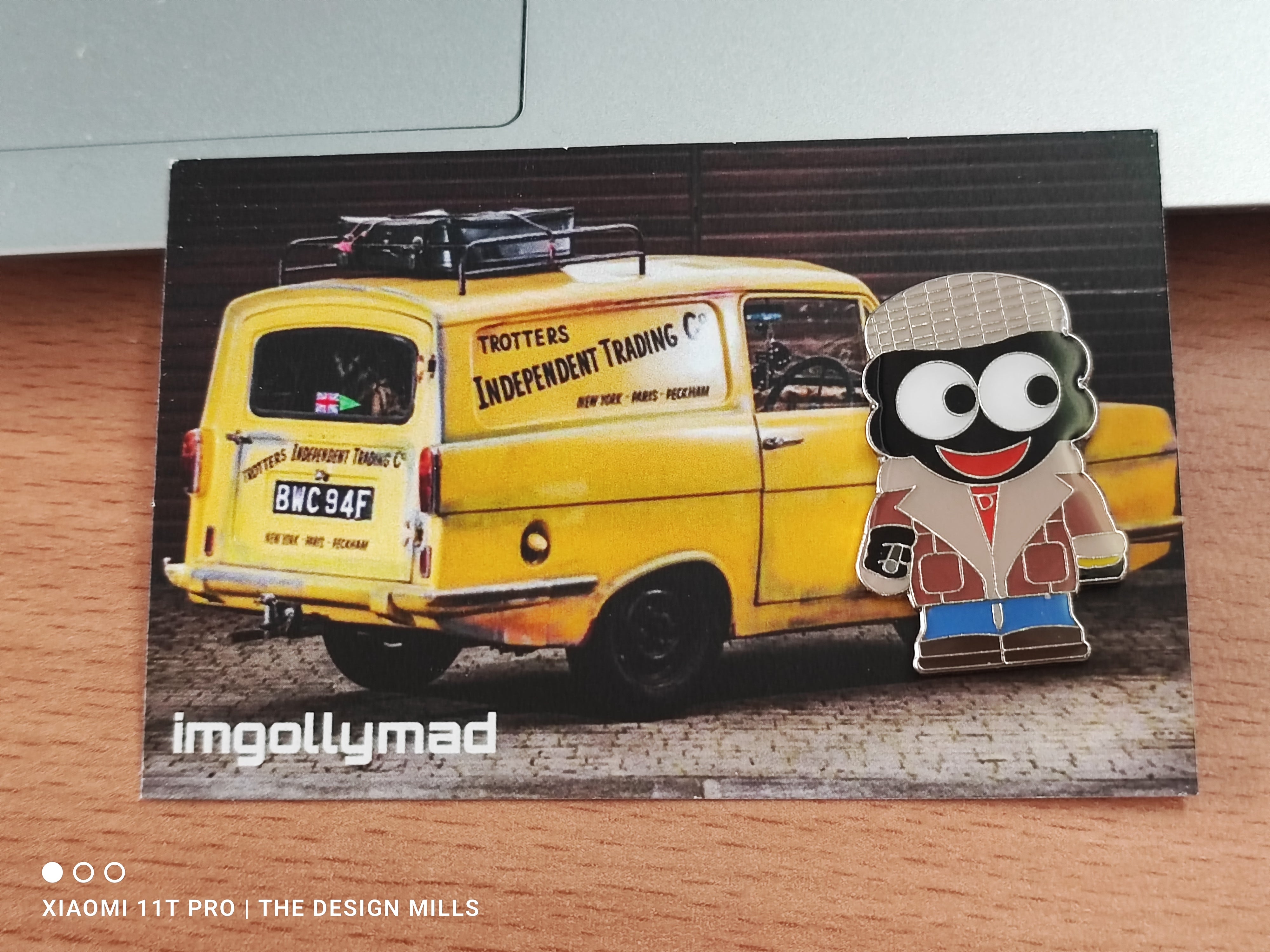 Delboy Badge on Card – GollyBadges.com