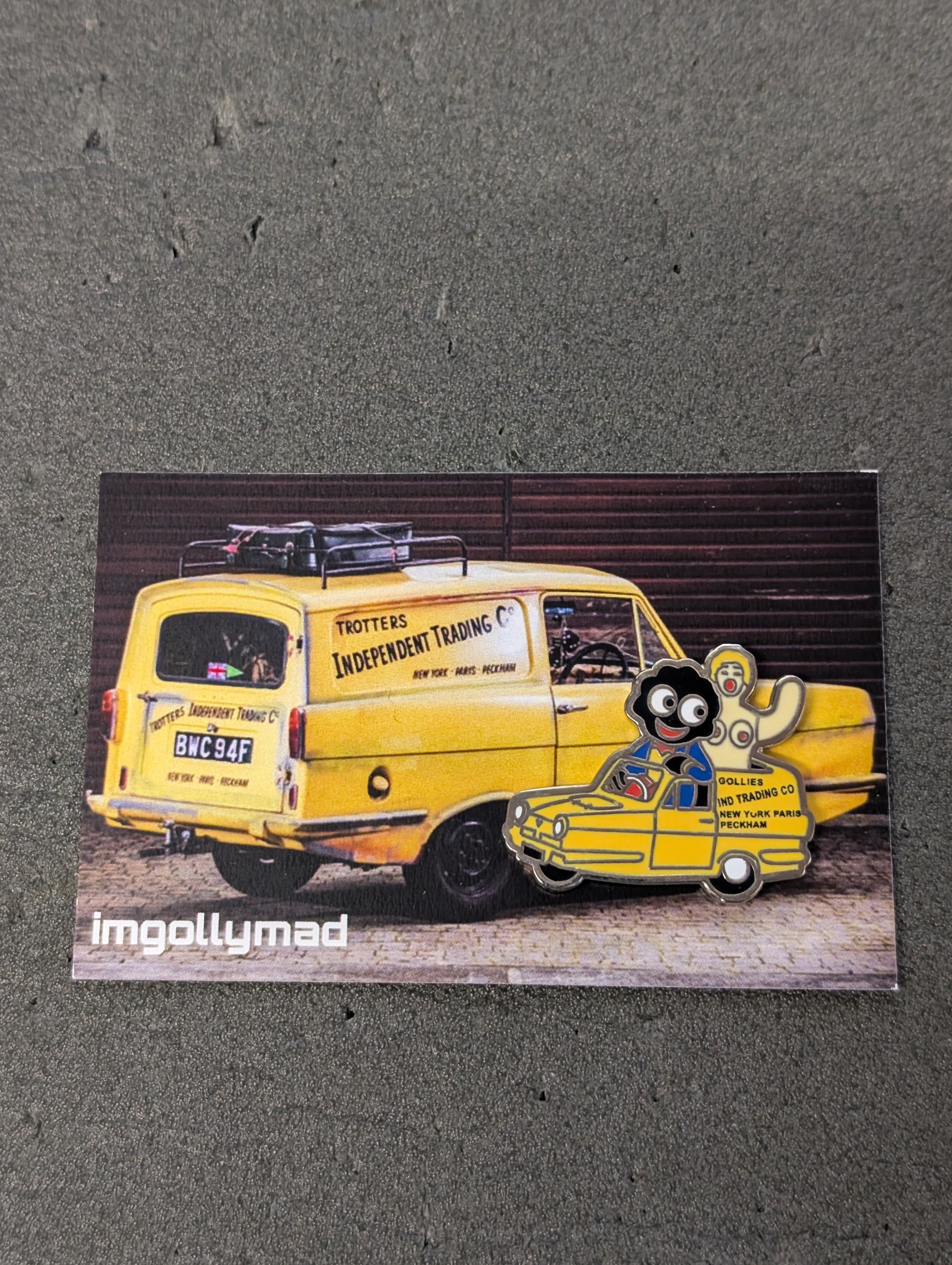 Only Fools and Horses Badge Golly With Blow Up Doll – GollyBadges.com