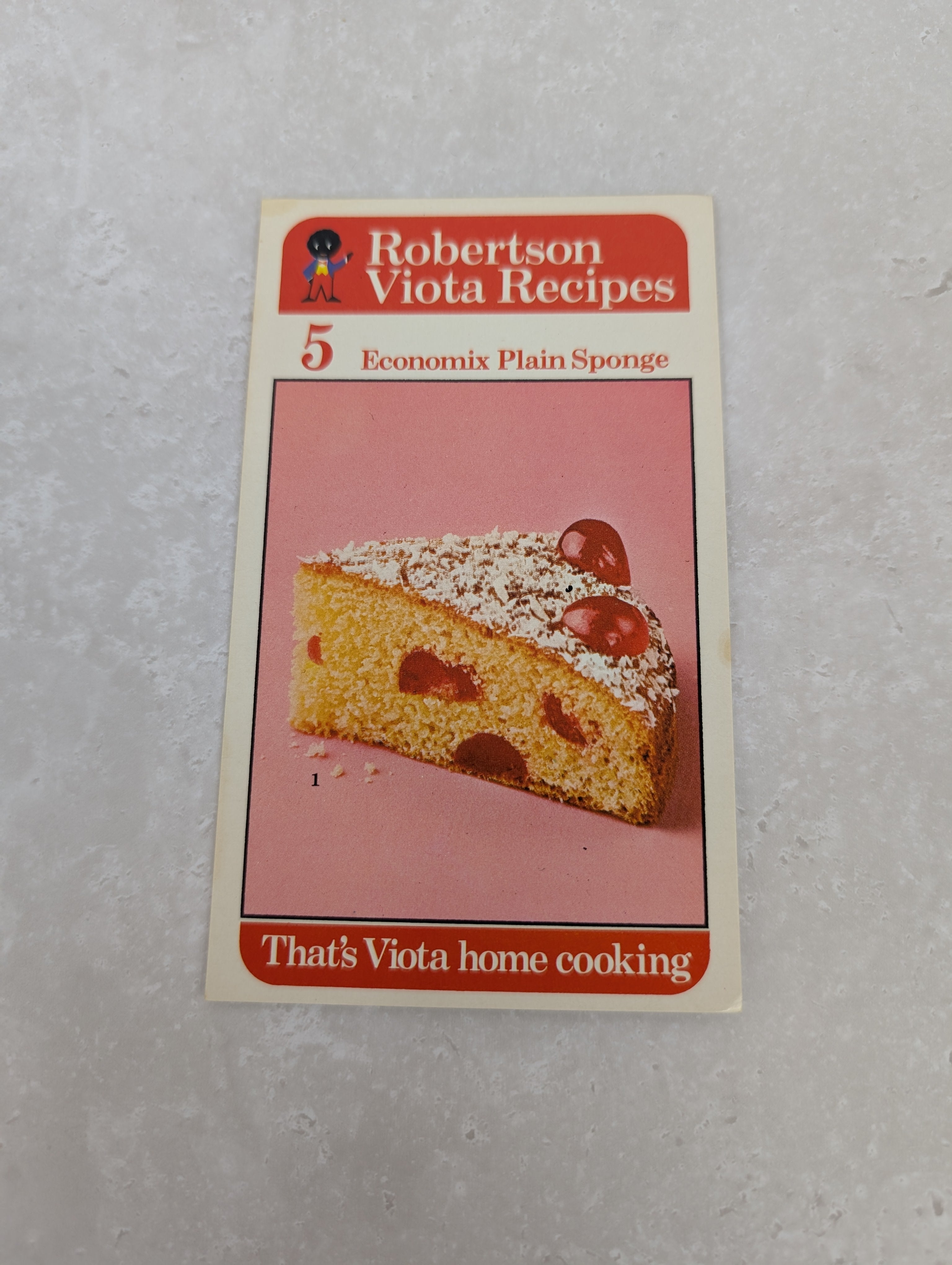 Robertsons Viota Recipes Economix Plain Sponge – GollyBadges.com