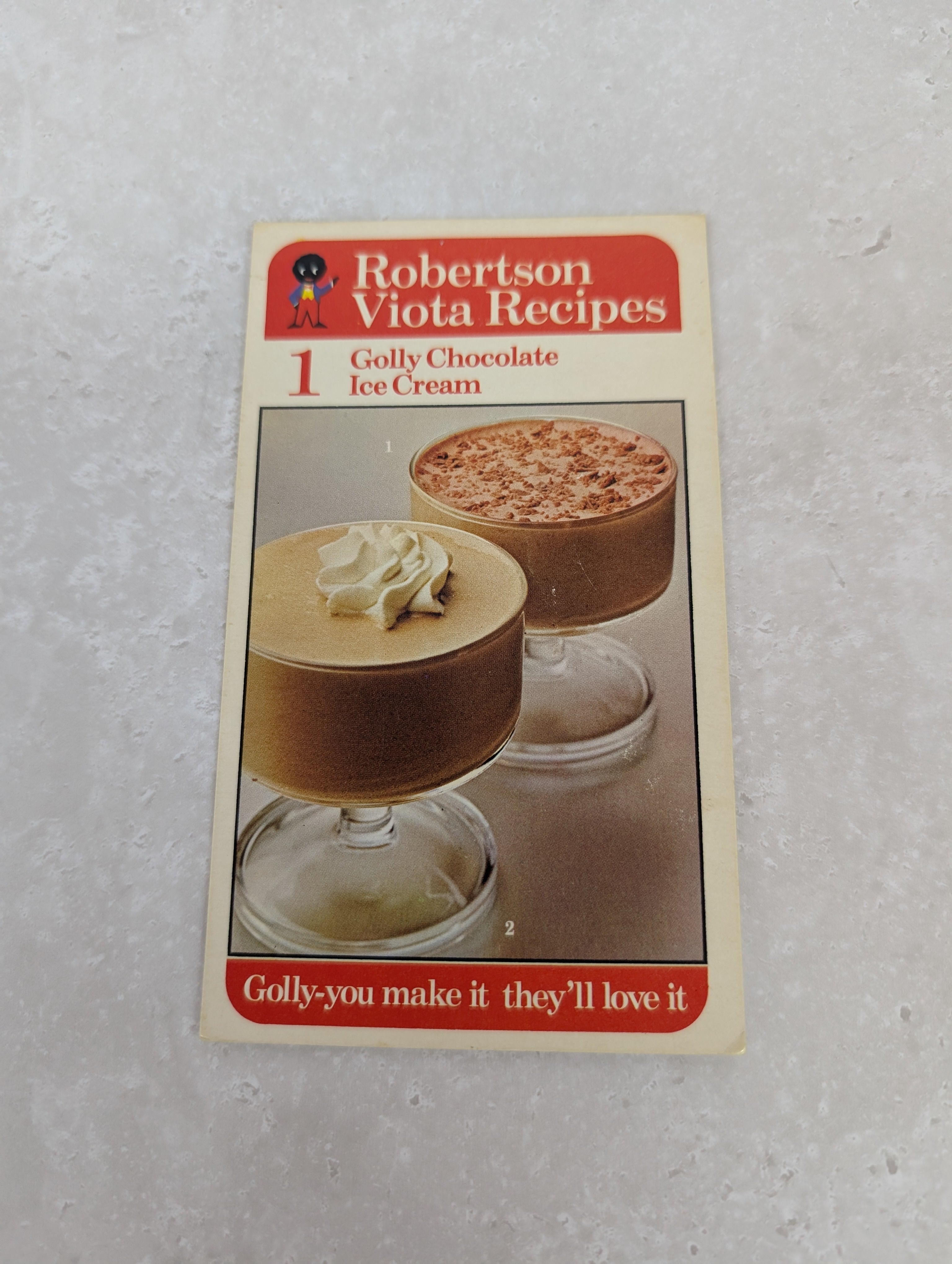 Robertsons Viota Recipes Golly Chocolate Ice Cream – GollyBadges.com