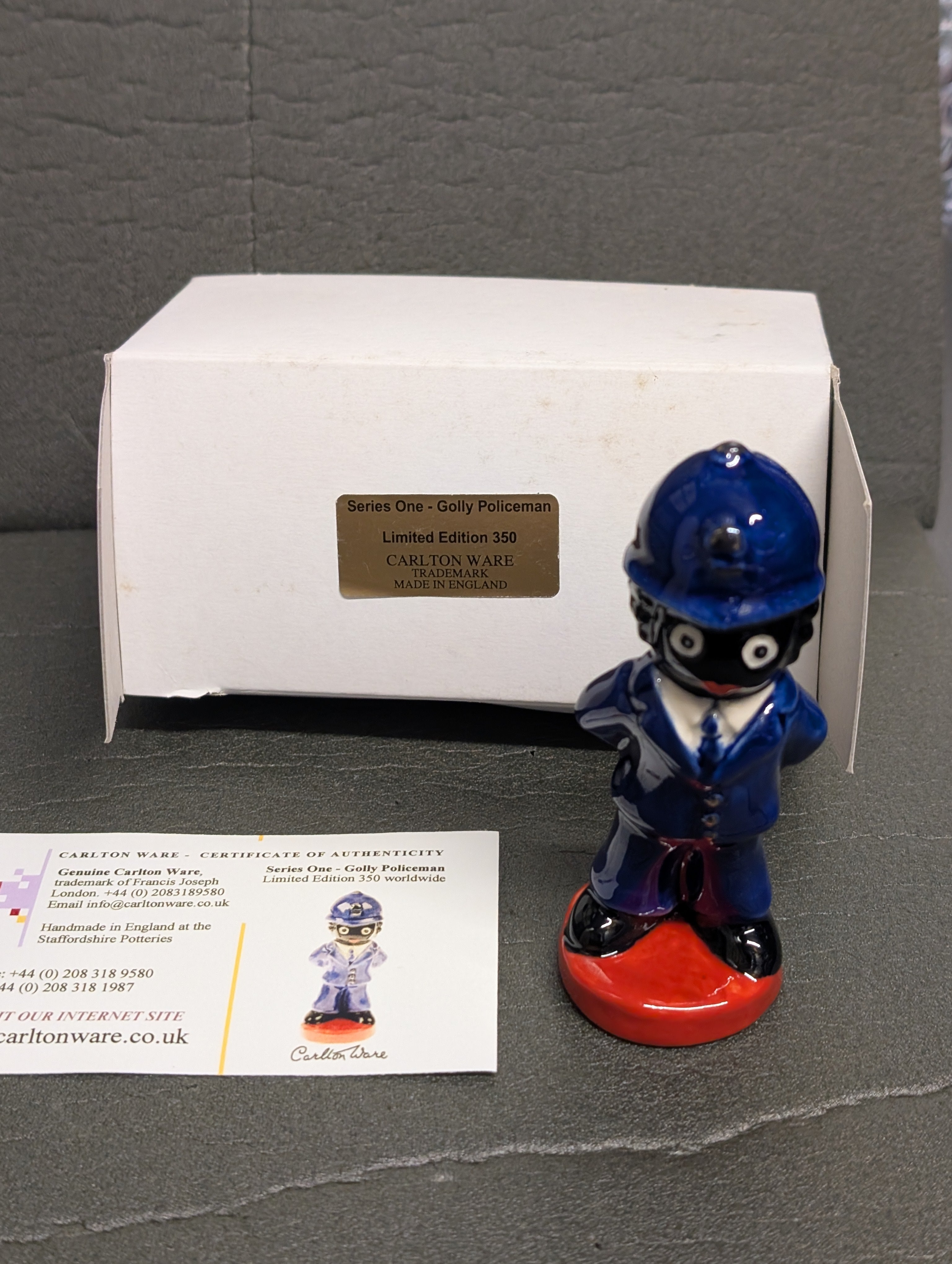 Small Red Base Policeman by Carltonware – GollyBadges.com