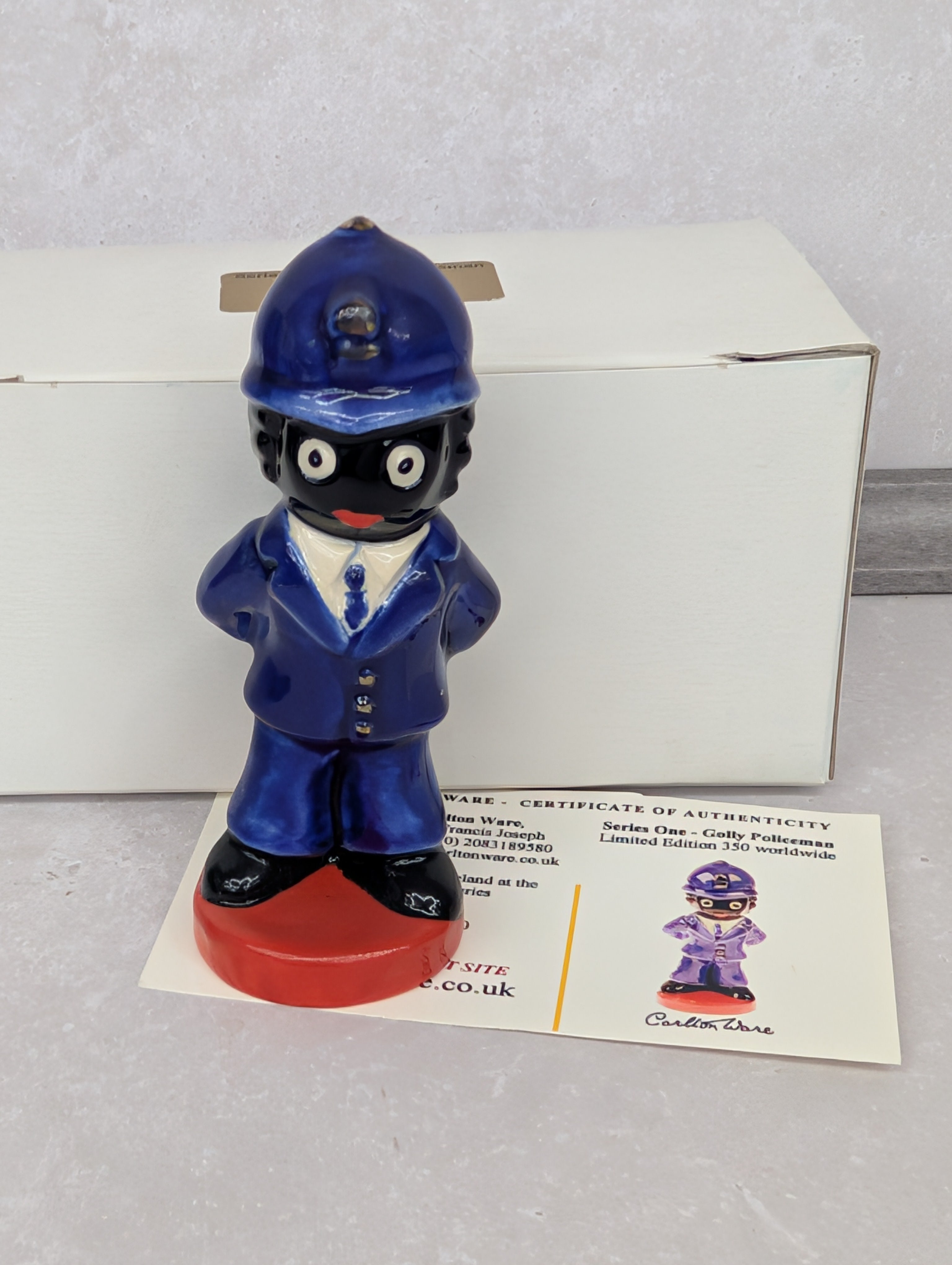 Small Red Base Policeman by Carltonware – GollyBadges.com
