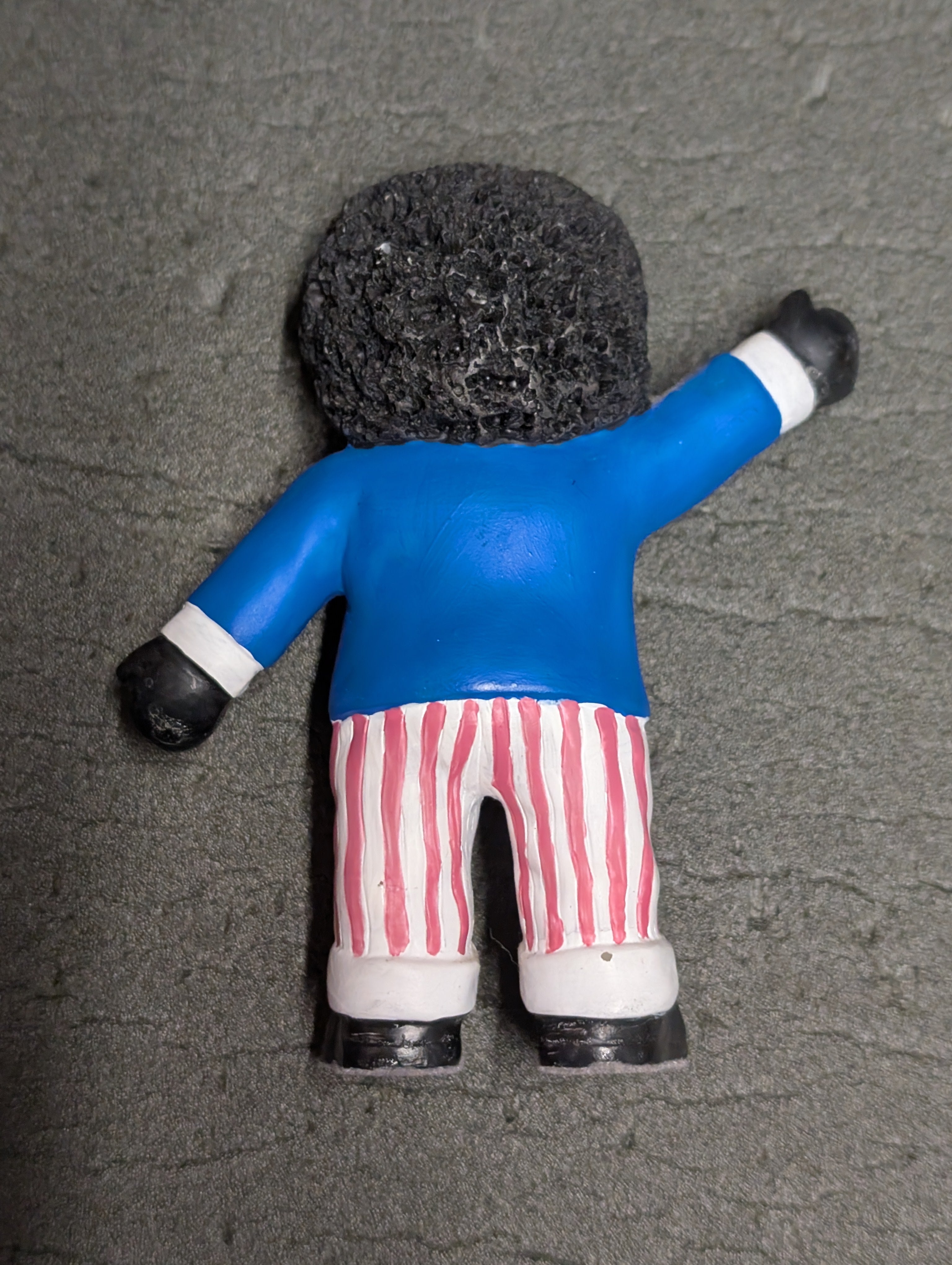Standing Golly Arm Raised Figure Blue Jacket – GollyBadges.com