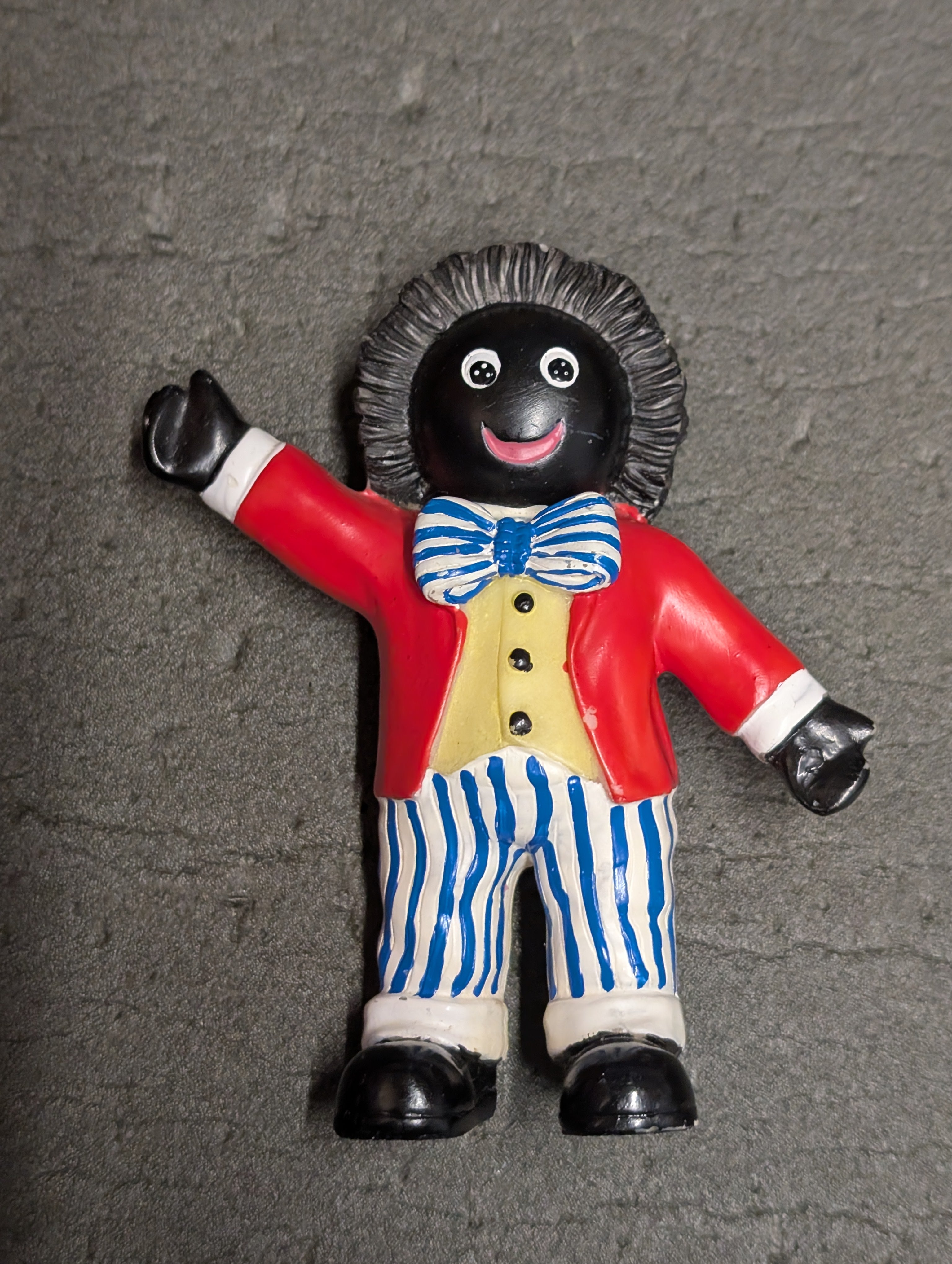 Standing Golly Arm Raised Figure Red Jacket – GollyBadges.com