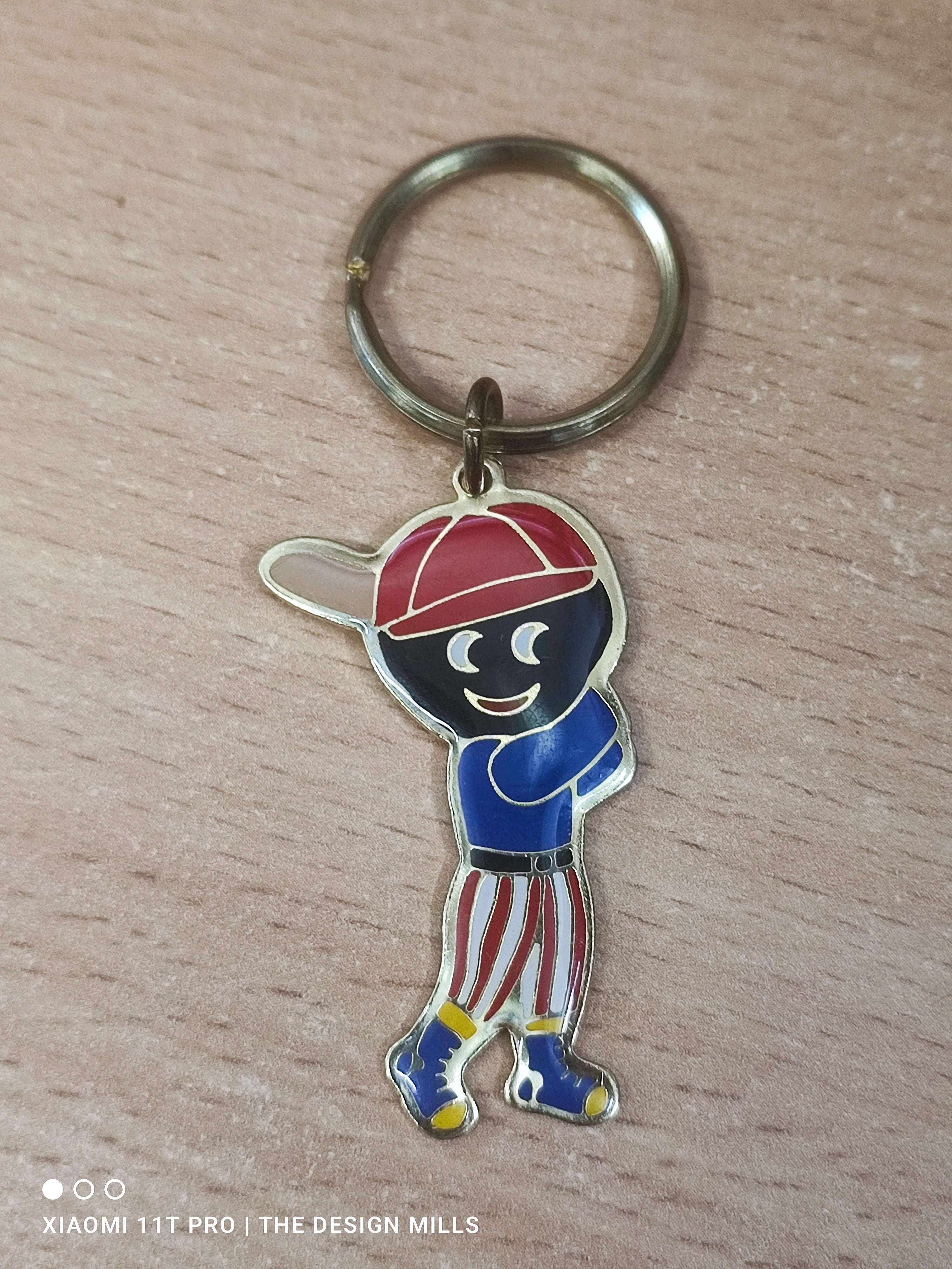 90s Baseballer Keyring – GollyBadges.com