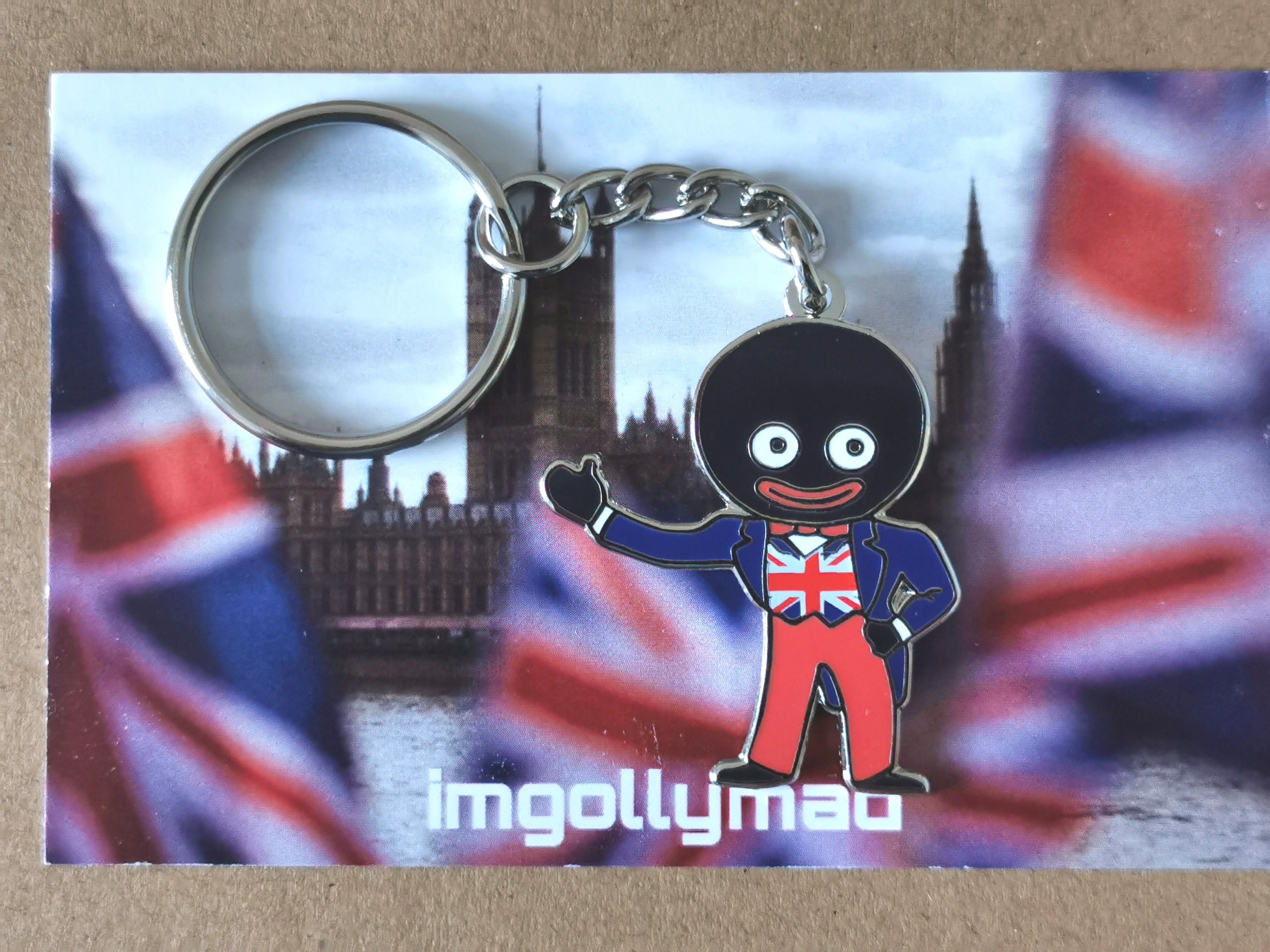 Cool Britannia Keyring – GollyBadges.com
