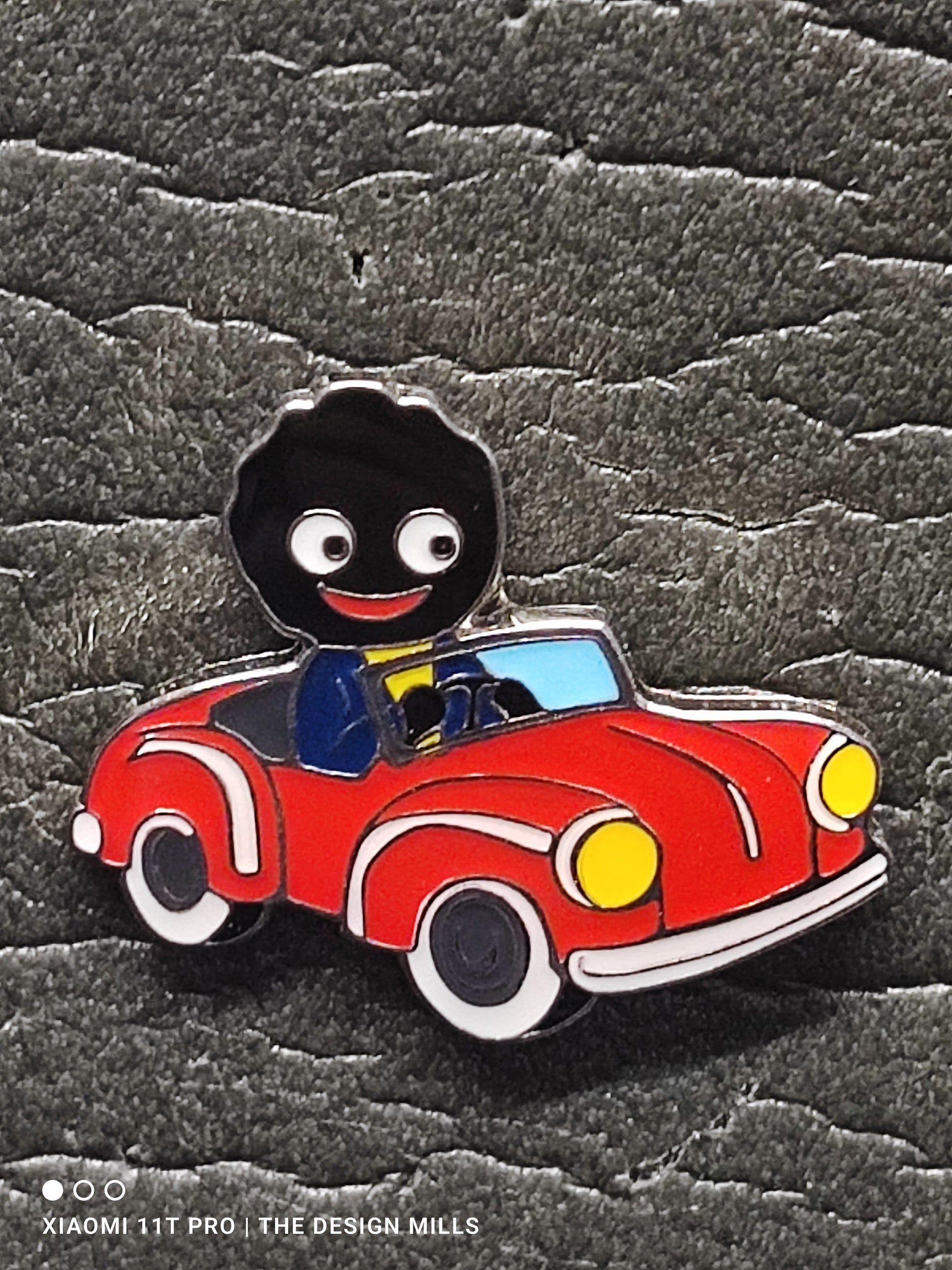 Cruising Golly Red Car – GollyBadges.com