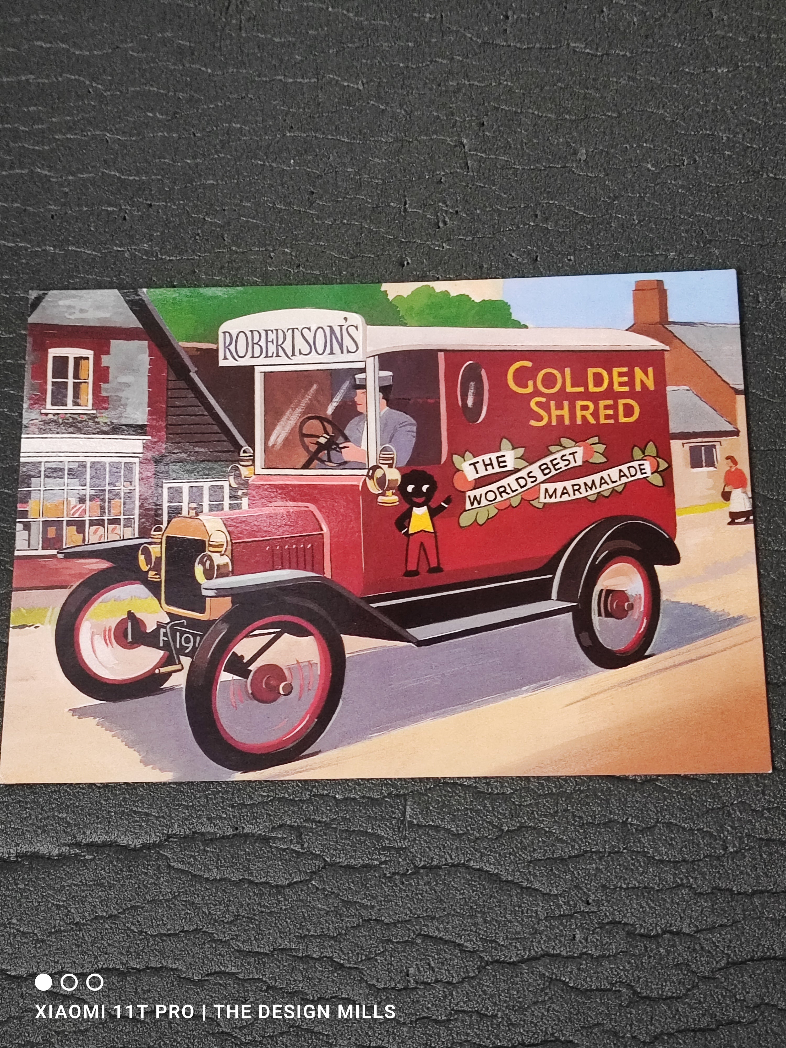 Golden Shred Van Postcard – GollyBadges.com
