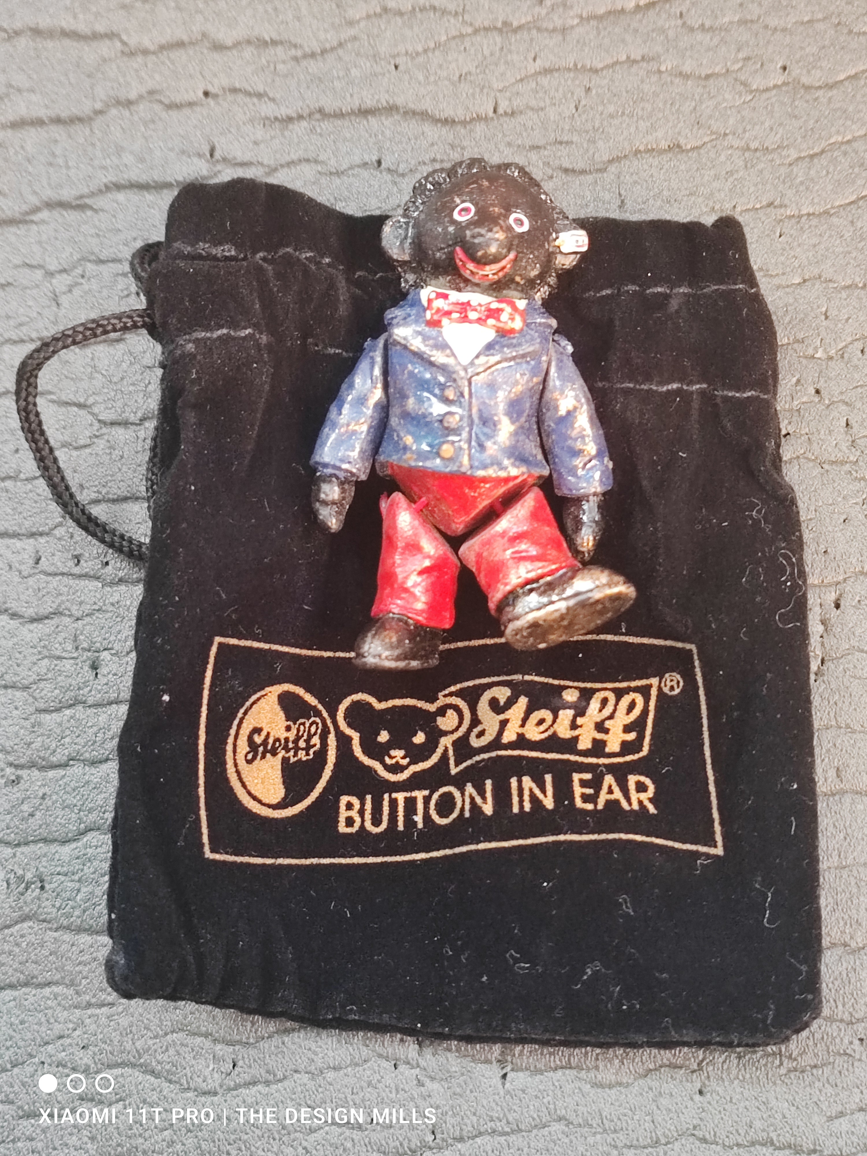 Steiff Pewter Jointed Golly in Original Bag – GollyBadges.com